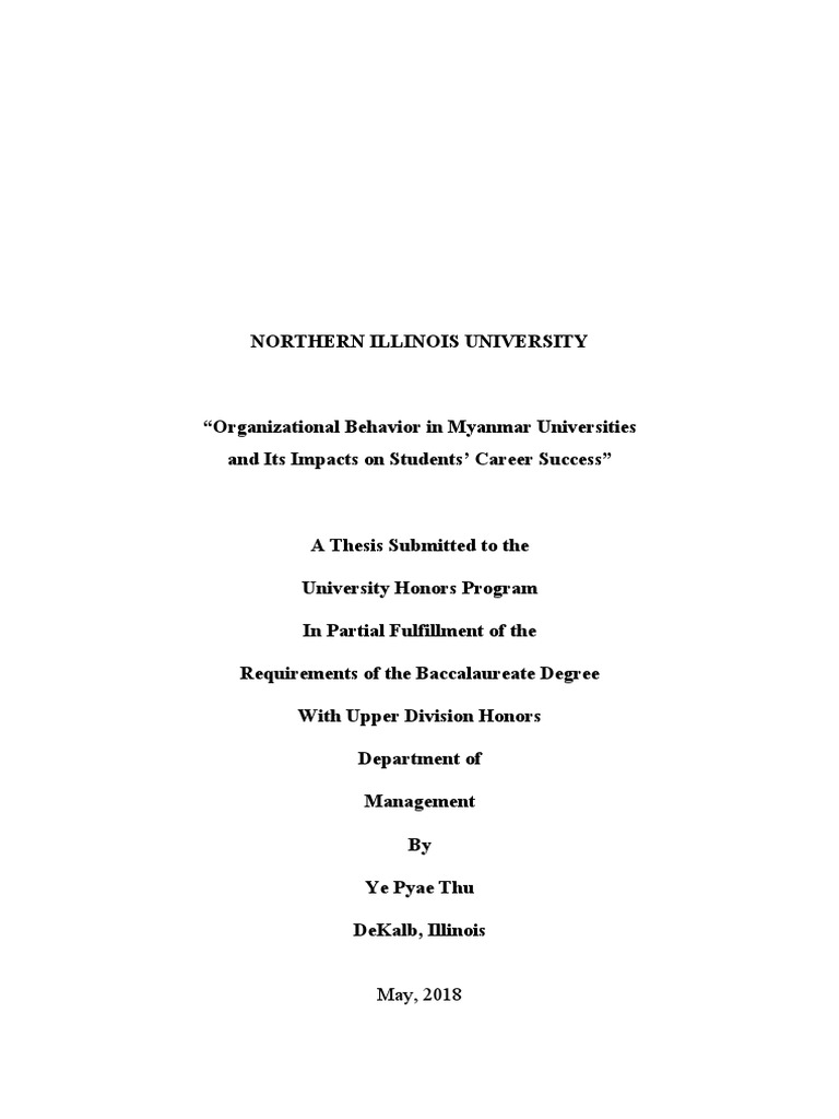 Ye Pyae Thu - Thesis PDF | PDF | Teachers | Curriculum
