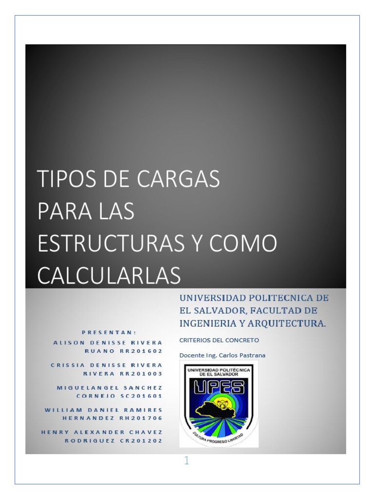 Tipos de Cargas para Las Estructuras y Como Calcularlas | PDF ...