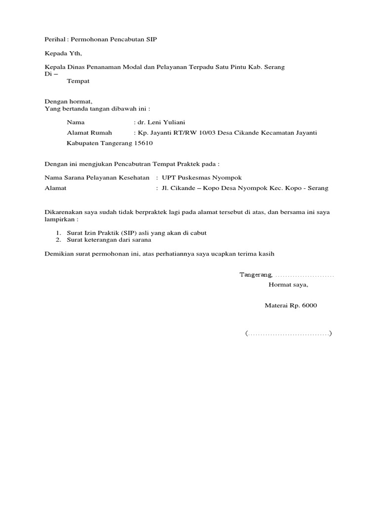 Pencabutan Sip | PDF