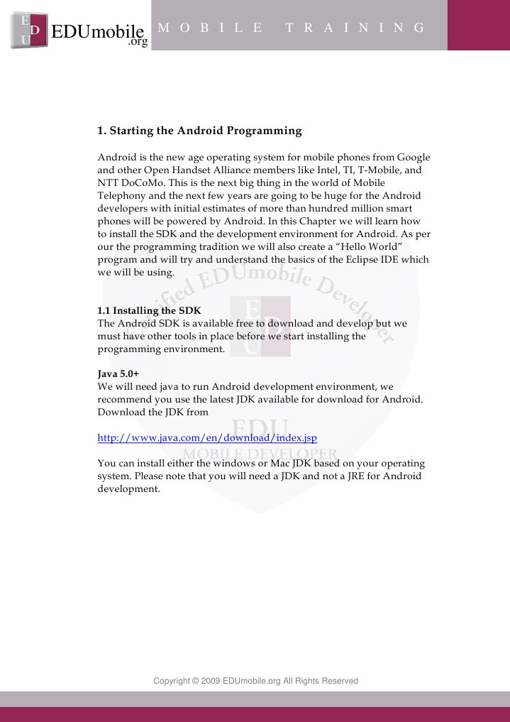 Android Basics | PDF | Eclipse (Software) | Android (Operating System)