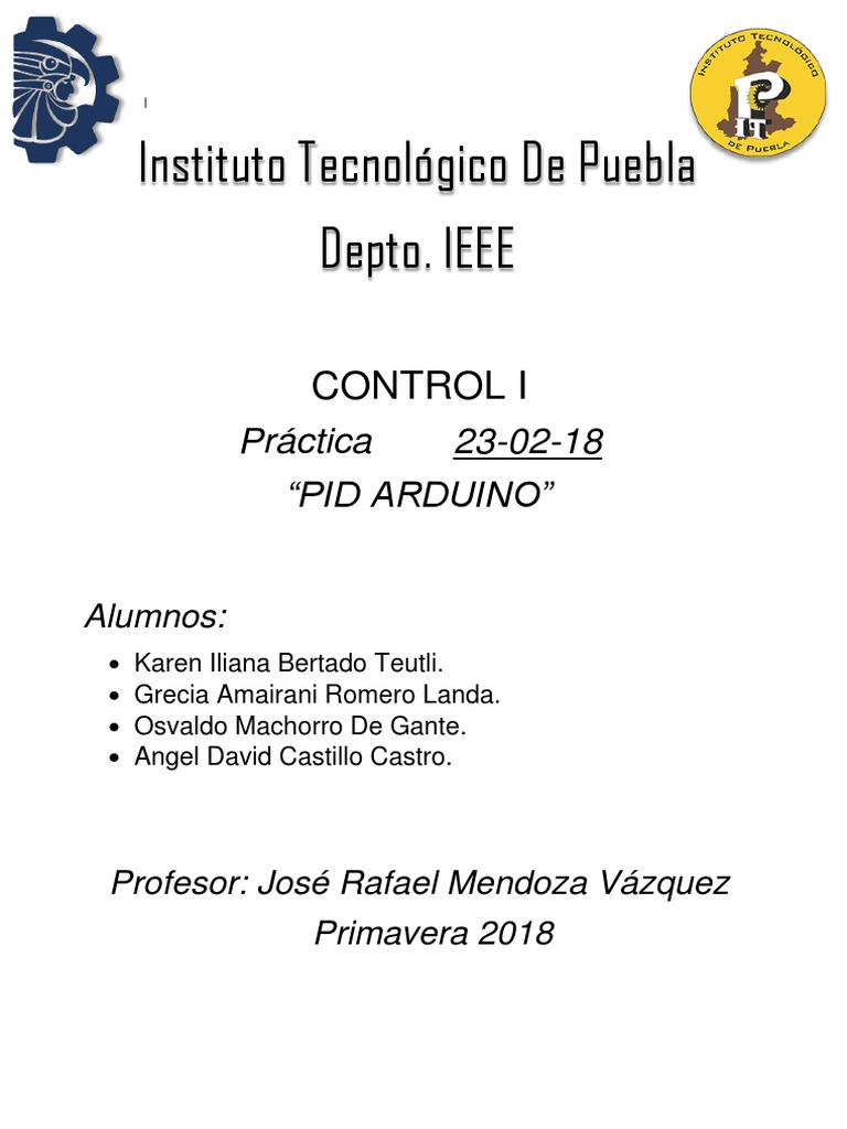Pid Arduino | PDF | Ingeniería de control | Ingeniería de Sistemas