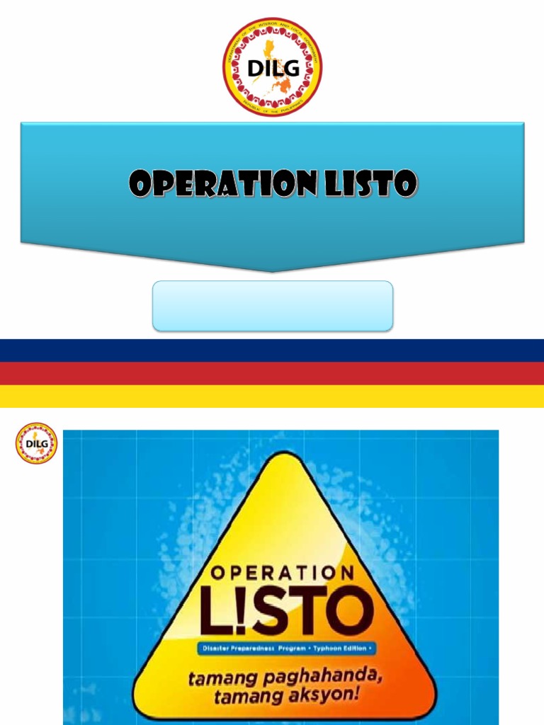 Operation LISTO | Emergency Evacuation | Pacific Typhoon Seasons