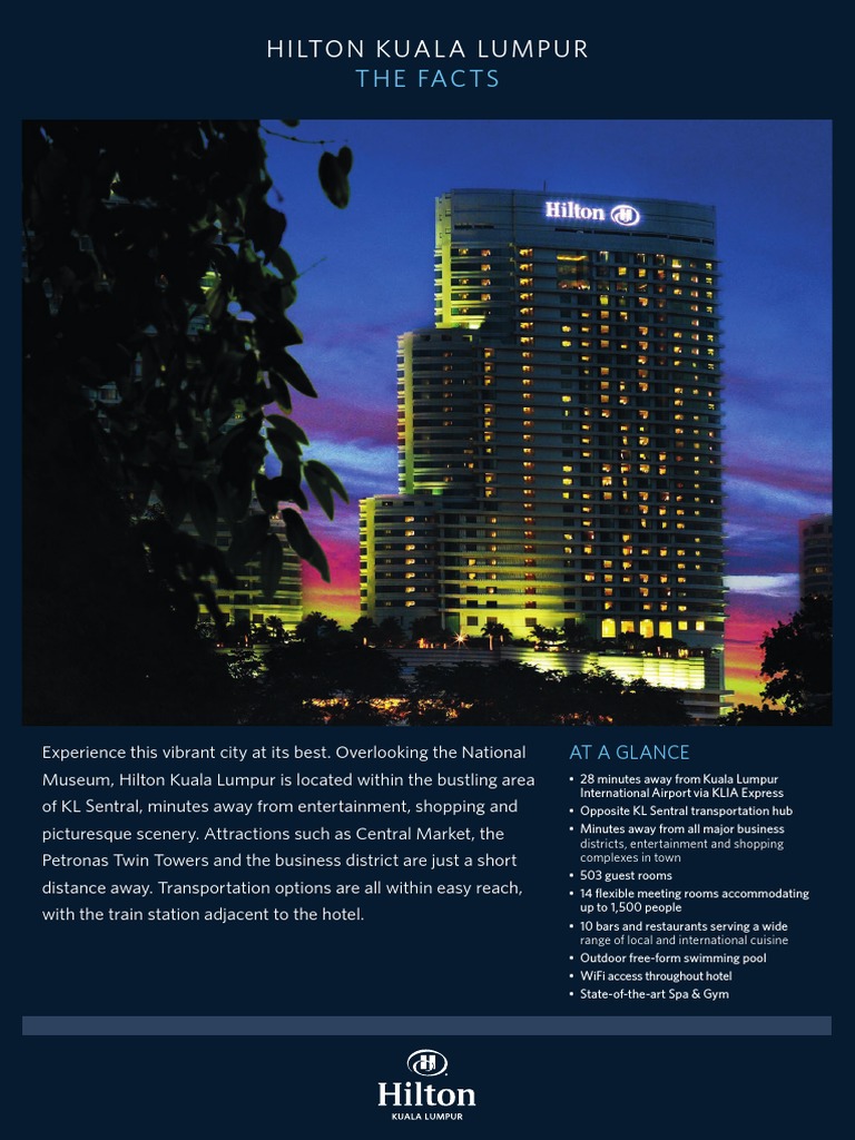 Hilton Kuala Lumpur: The Facts | PDF | Restaurants | Malaysia