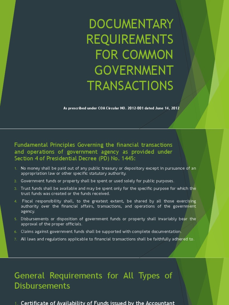 Documentary Requirements For Common Government Transactions | PDF ...