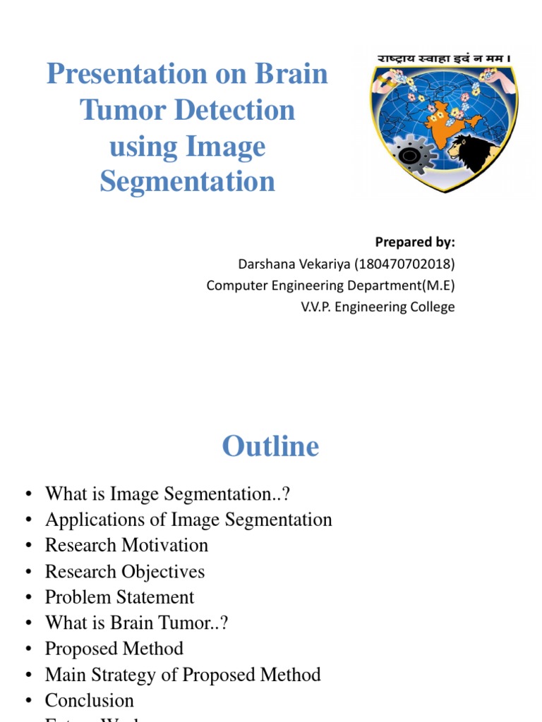 Presentation On Brain Tumor Detection Pdf Image Segmentation