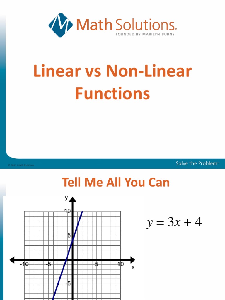 Linear Funstions Vs Non - Linear Functions | PDF | Nonlinear System ...