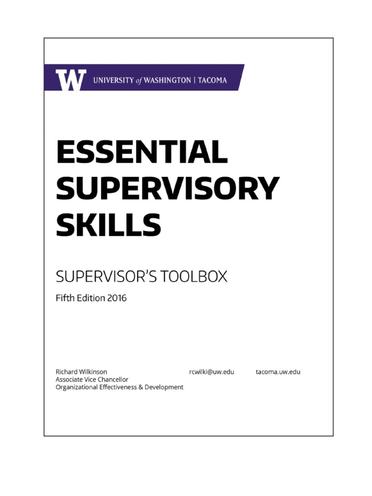 UWT Supervisors Toolbox | PDF | Recruitment | Goal