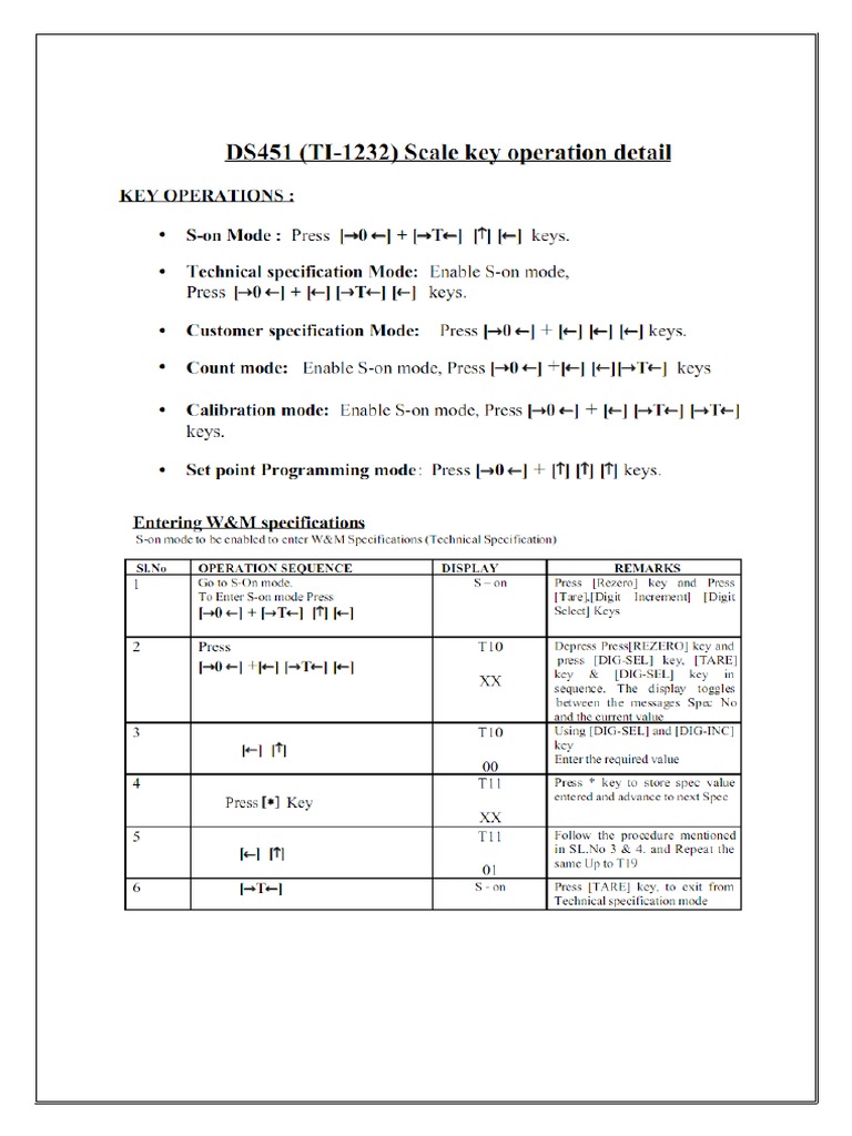Essae DS451 - Calibration Procedure | PDF