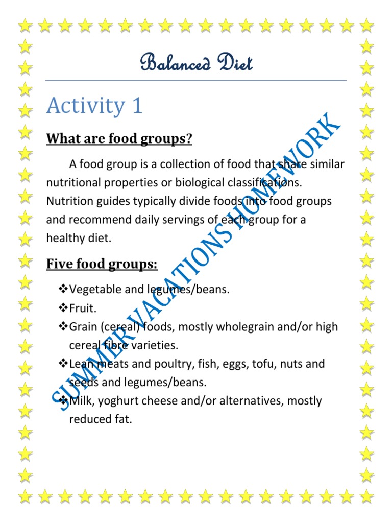 Simple Balanced Diet Guide | PDF | Wellness