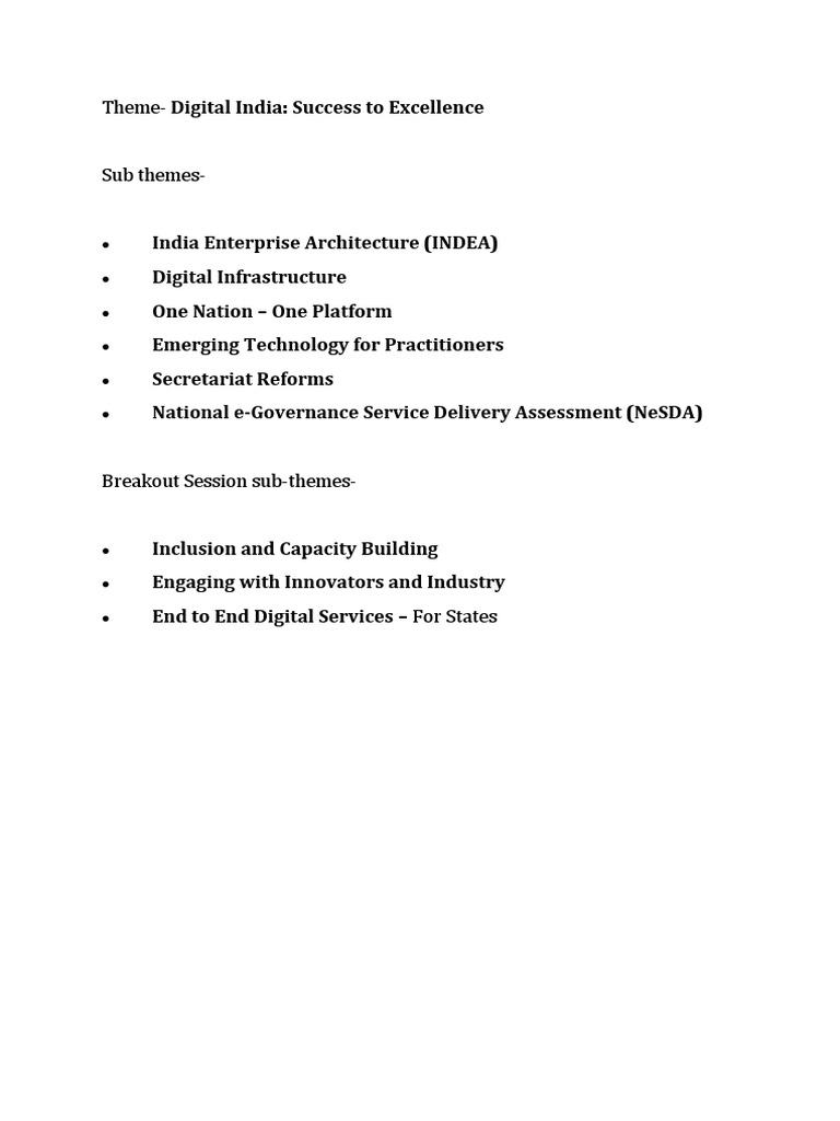 Theme - and - Sub - Themes - 22nd - NCeG PDF | PDF