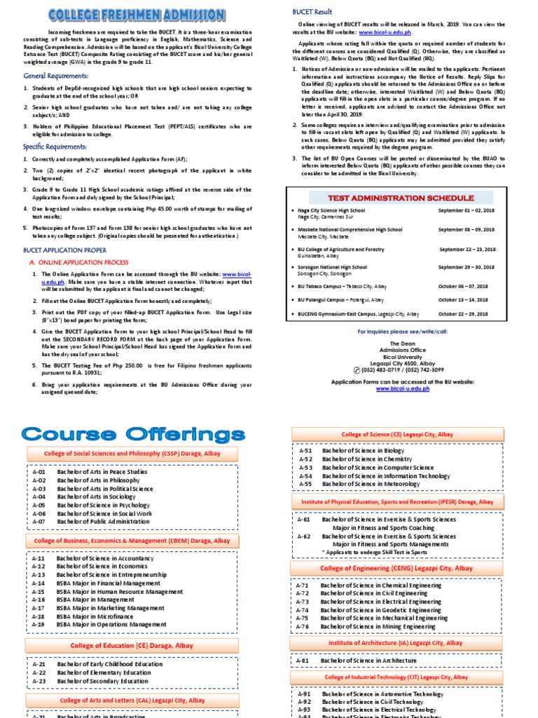 Flyer 2nd Page 2019 2020 | PDF | University And College Admission ...