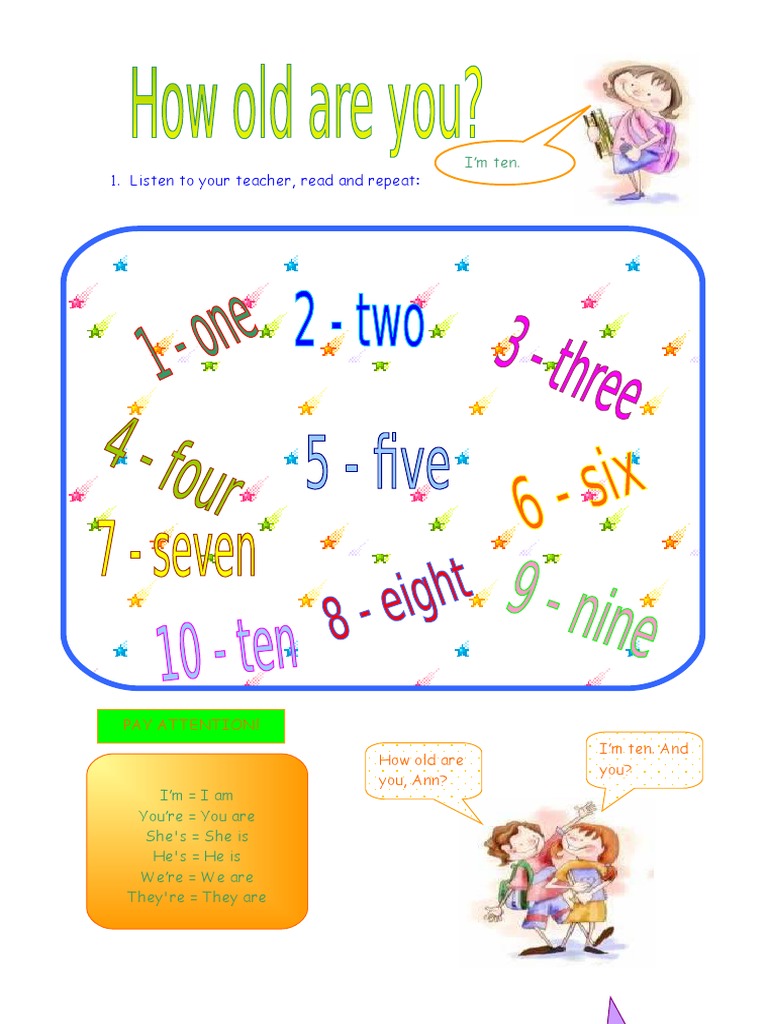 Age Expressions for Beginners | PDF | Language Arts & Discipline | Poetry