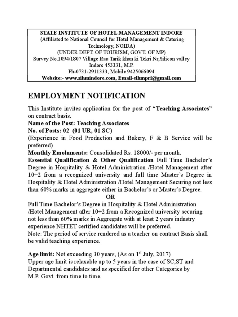 Notification Details | Download Free PDF | Academic Degree | Bachelor's ...