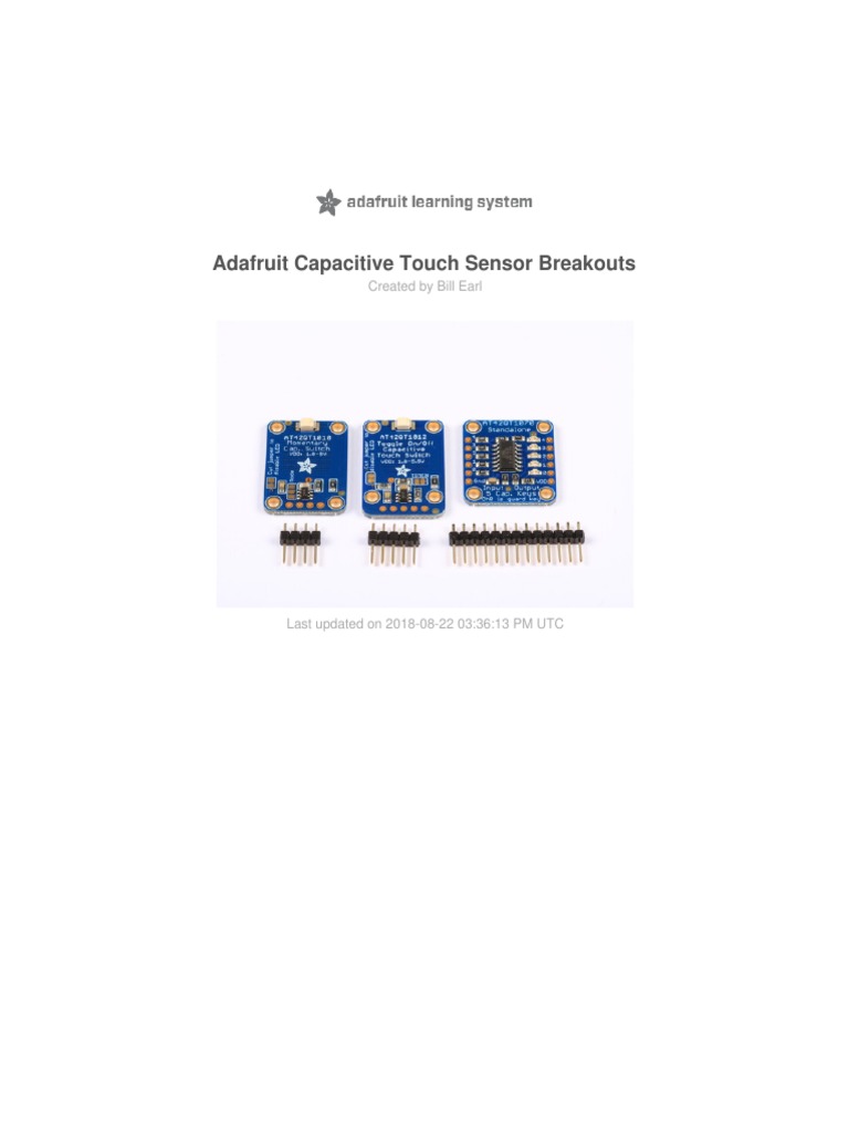 Adafruit Capacitive Touch Sensor Breakouts | PDF | Printed Circuit ...