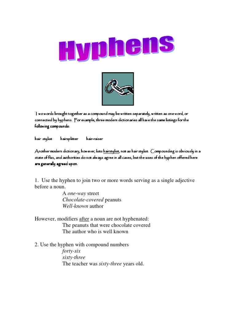 Hyphen Package PDF | PDF | Bracket | Adjective