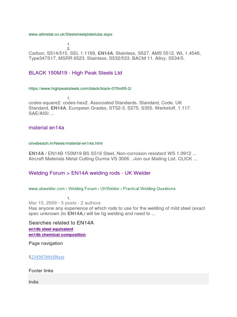 Material Specifications and Welding Information for Mild Steel Grades ...