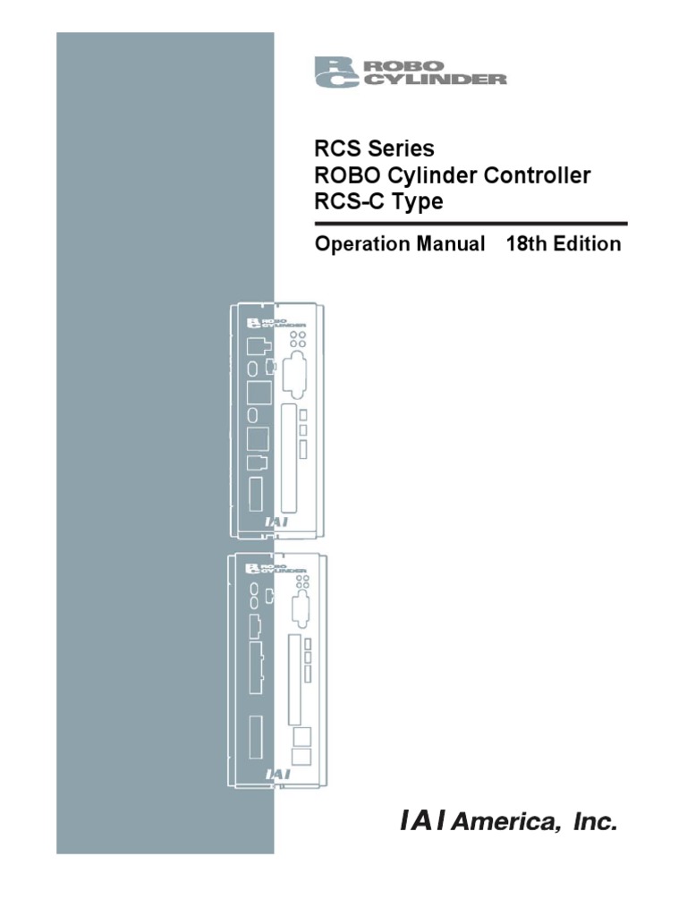 RCS Series ROBO Cylinder Controller RCS-C Type: Operation Manual 18th ...