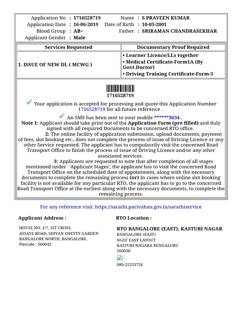 DL Acknowledgement | PDF | Transport | Business