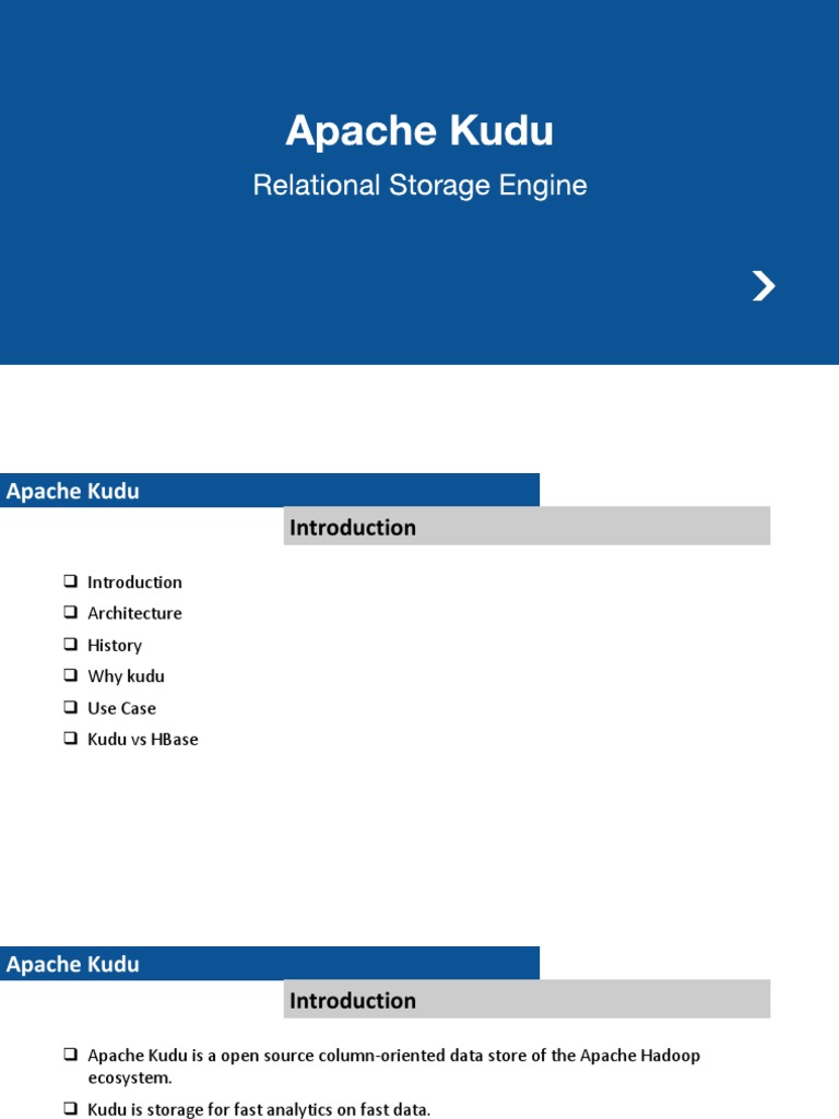 Kudu | Download Free PDF | Apache Hadoop | Data Management Software