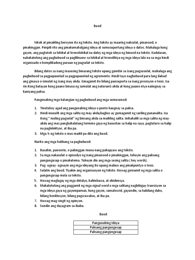 Buod | PDF