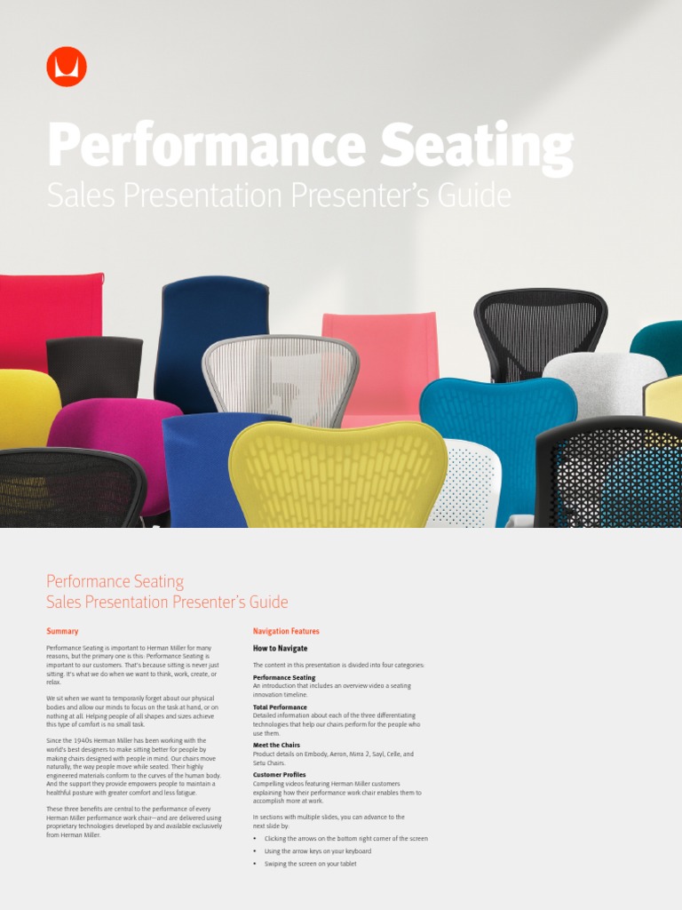 Performance Seating Presenter's Guide 2 | PDF | Chair | Icon (Computing)