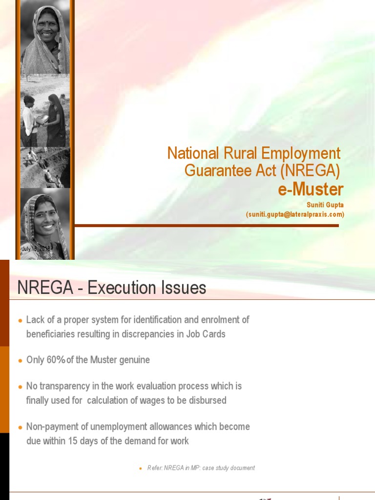 National Rural Employment Guarantee Act (NREGA) : E-Muster | PDF | User ...