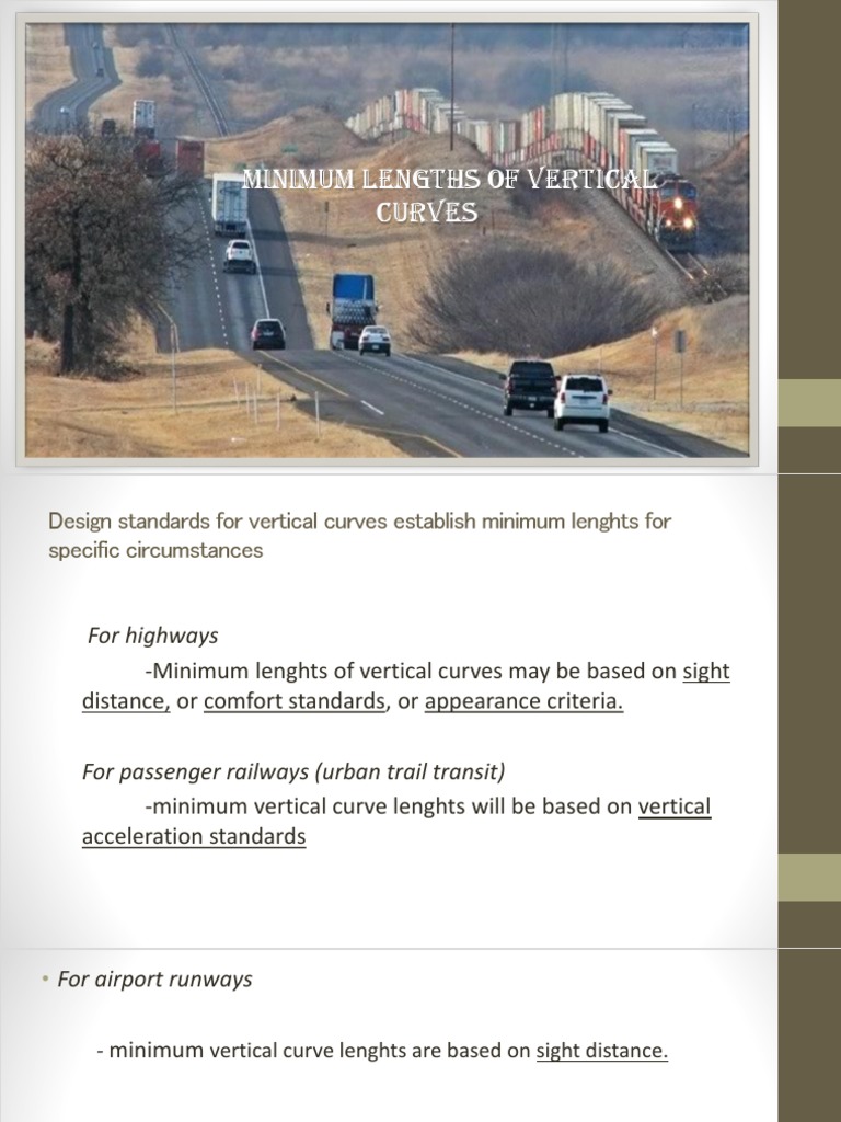 Minimum Lengths of Vertical Curves | PDF | Physics | Transport