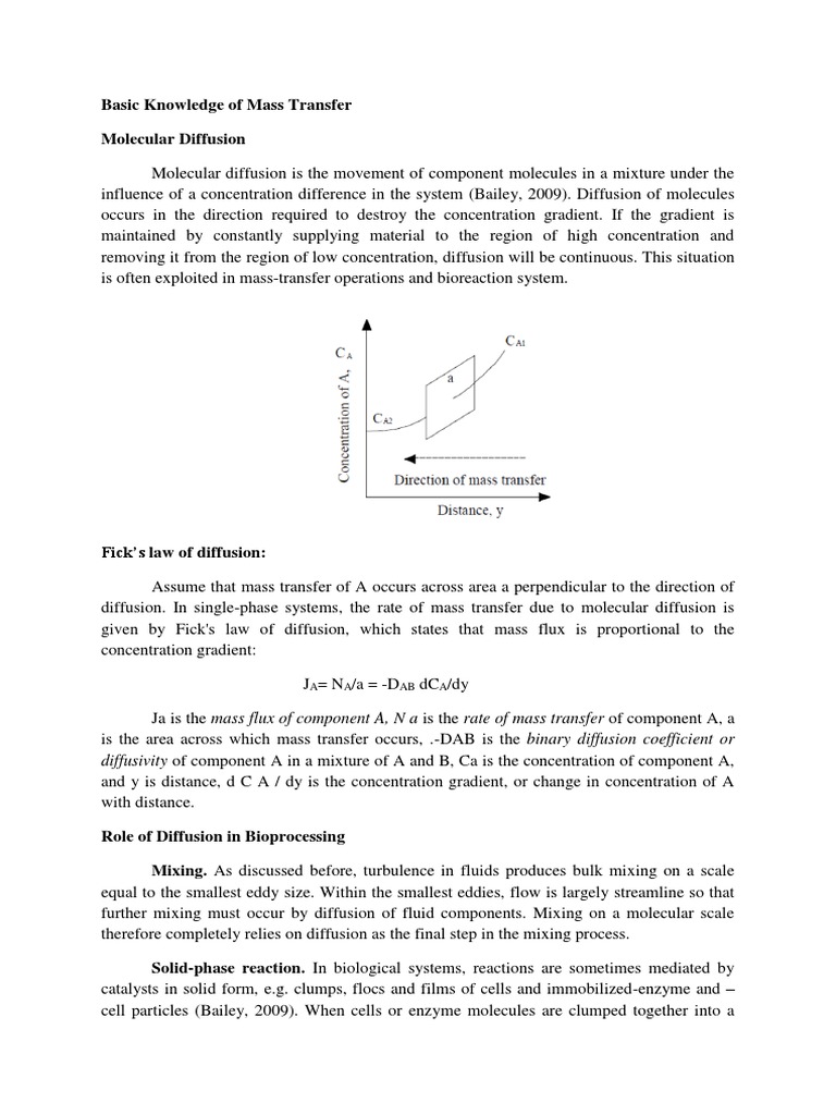 Biochem RPRT | PDF | Diffusion | Continuum Mechanics