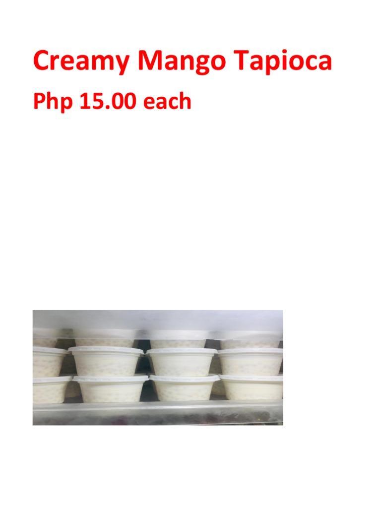 Creamy Mango Tapioca | PDF