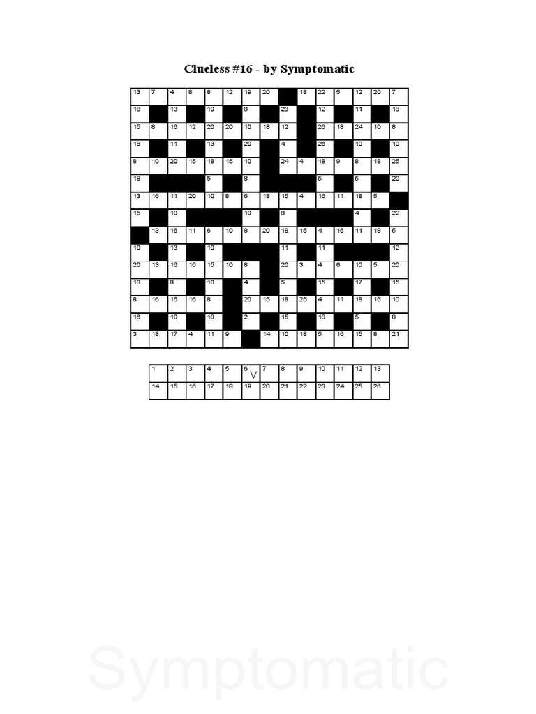 Clueless #16 Puzzle by Symptomatic | PDF