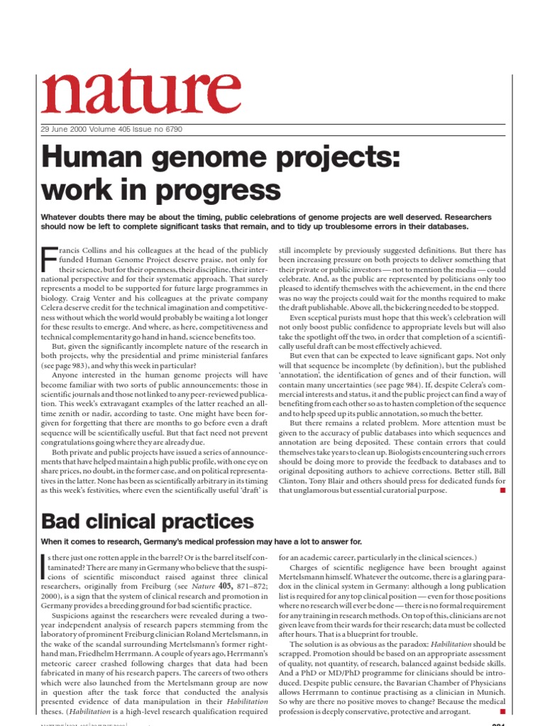 NPG Nature Vol 405 Issue 6790 Jun | PDF | Genetic Engineering | Life ...