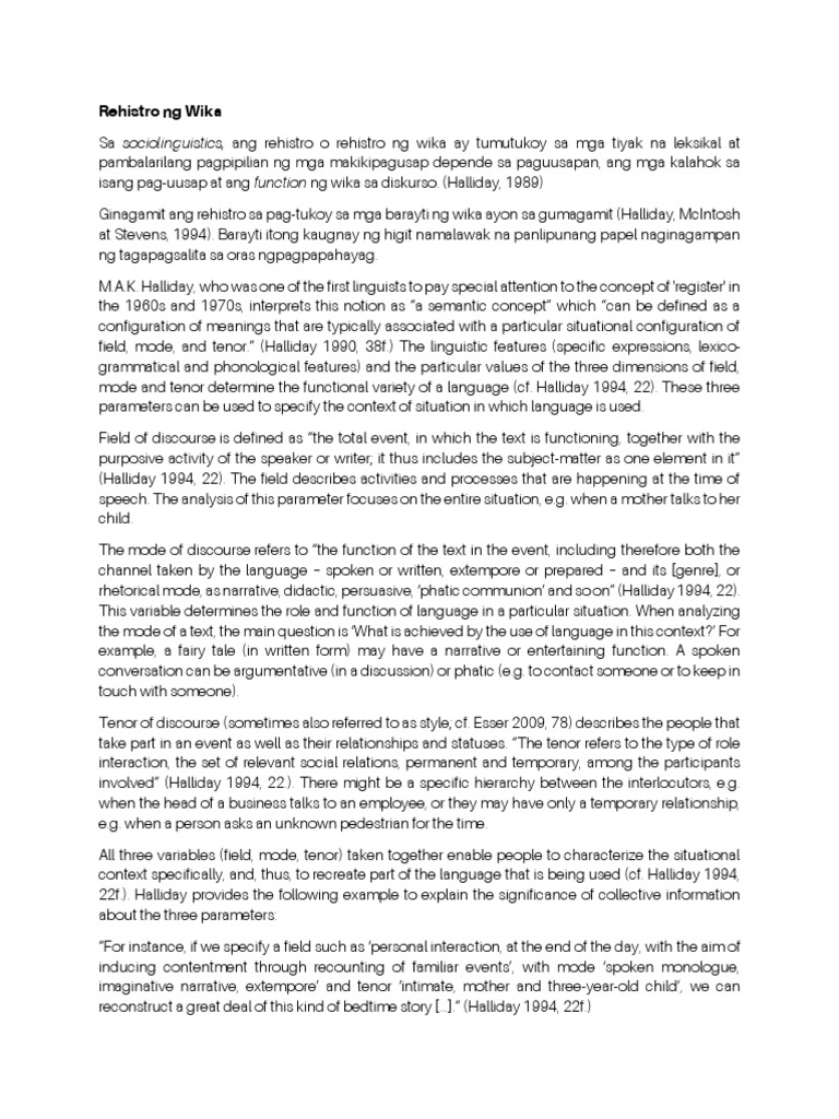 An Overview of Register Theory According to Halliday, Hymes, and Quirk ...