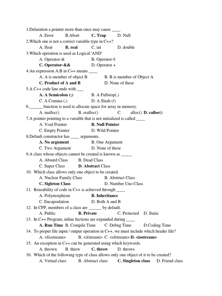 C++ Question | PDF | C++ | Class (Computer Programming)