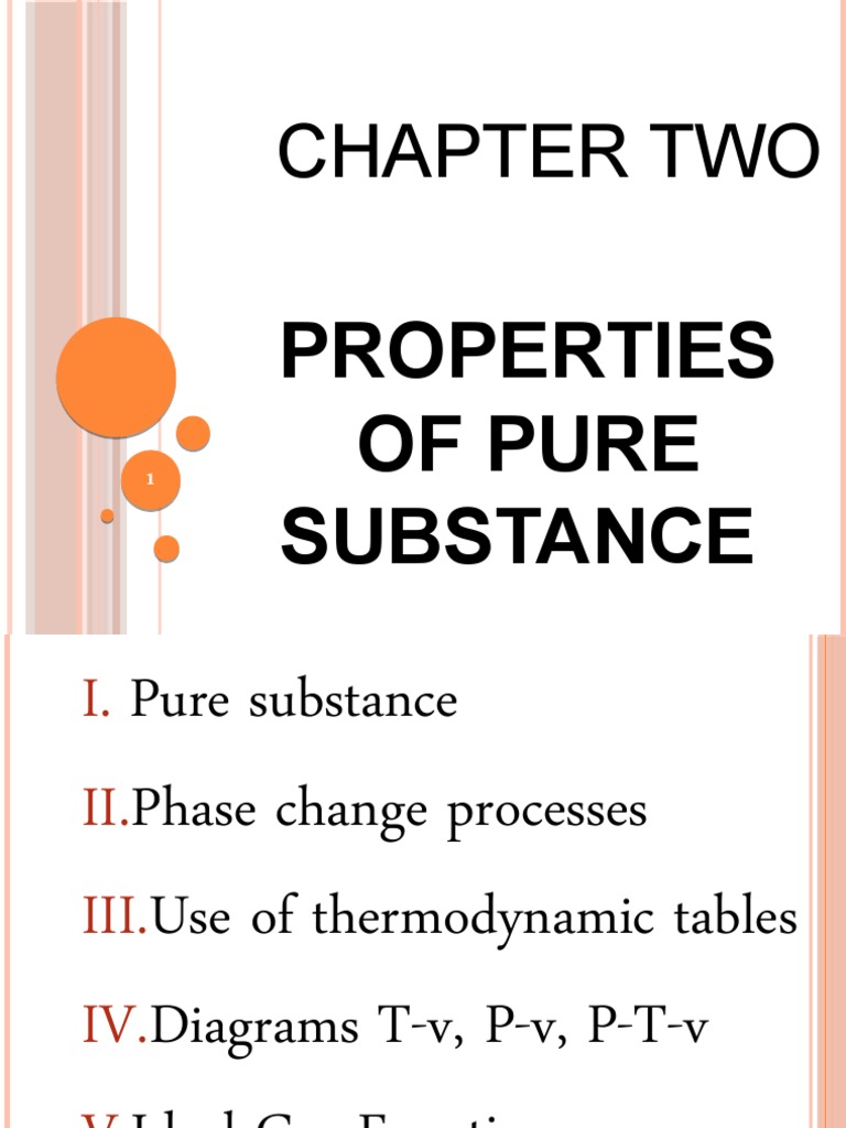 Chapter Two: Properties of Pure Substance | PDF | Mole (Unit) | Phase ...