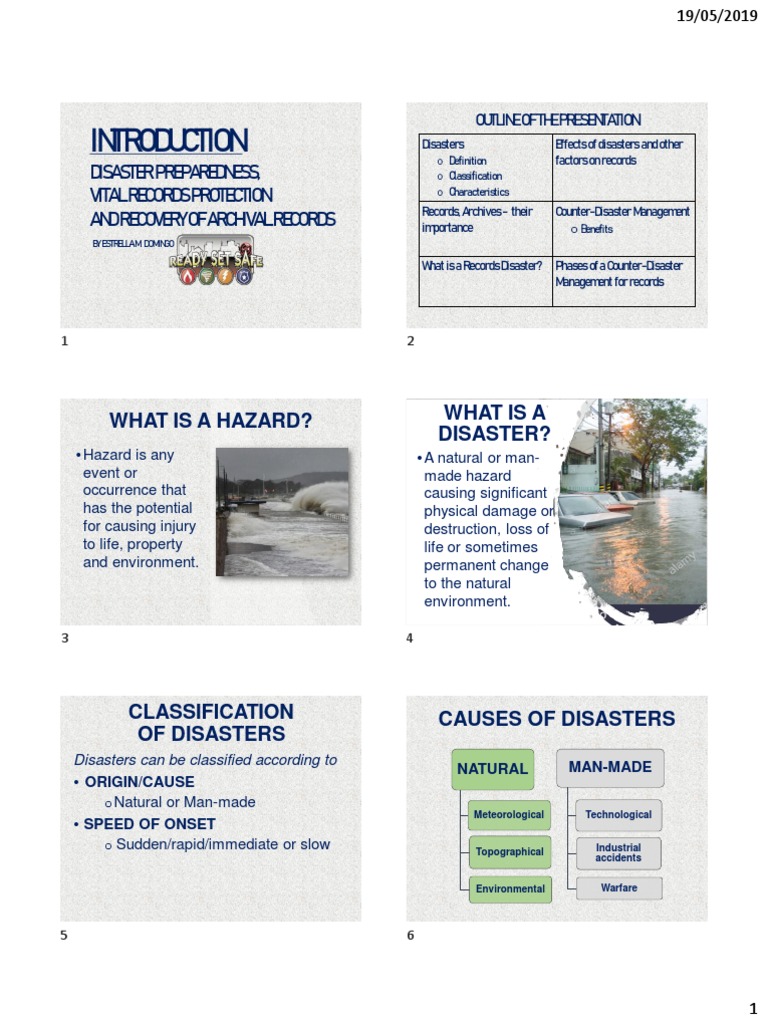 Disaster Preparedness, Vital Records Protection and Recovery of ...