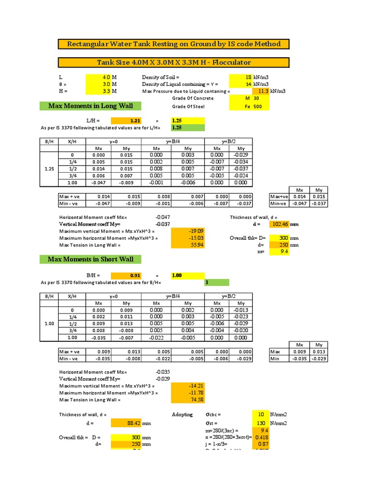 11 RECT TANK 4.0M X 3.0M X 3.3M H - Flocculator PDF | PDF | Civil Engineering | Building Technology