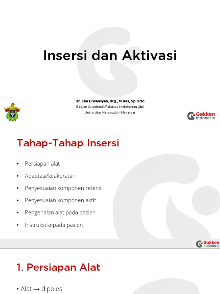 Insersi Dan Aktivasi Slide Presentasi | PDF