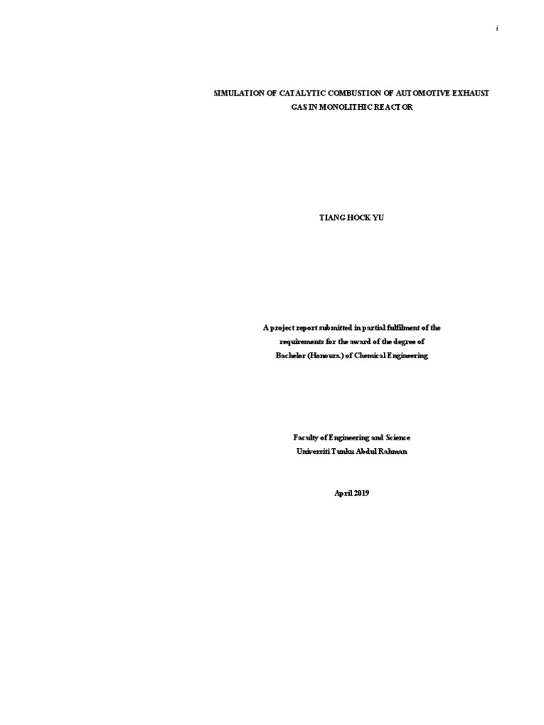 Simulation of Catalytic Combustion Through Python Programming | PDF ...