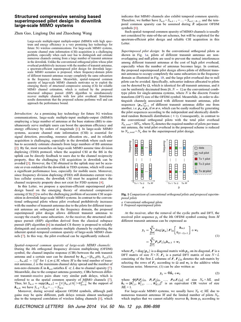 Structured Compressive Sensing Based Superimposed Pilot Design in ...
