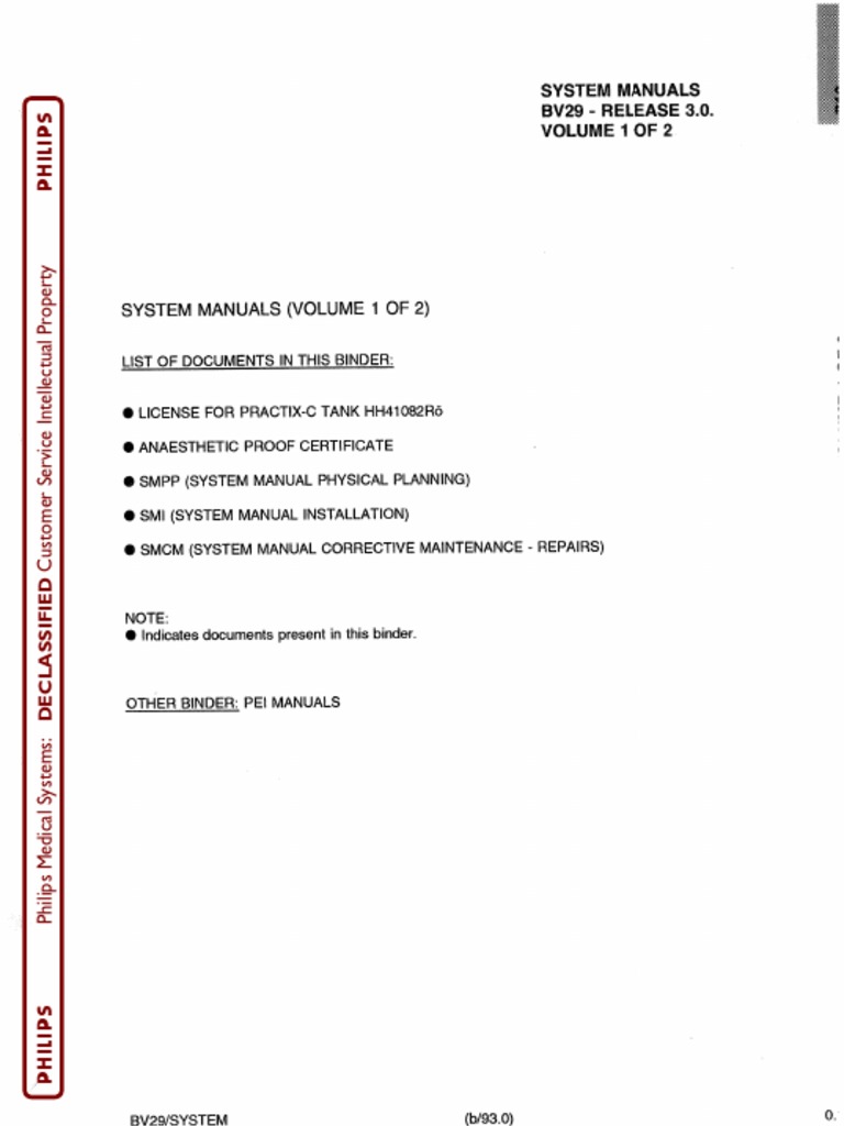 Manual de Servicio - Arco en C BV29 - 1 PDF | PDF | Marketing | Revenue