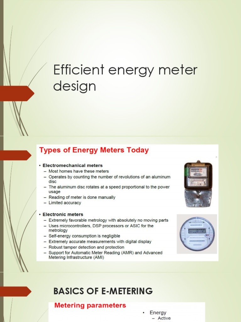 Efficient Energy Meter Design | PDF | Sensor | Electromagnetism