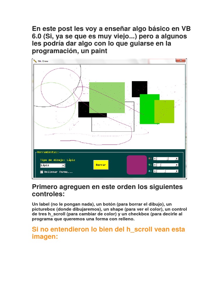 Paint Basico Visual Basic | PDF | Informática | Software