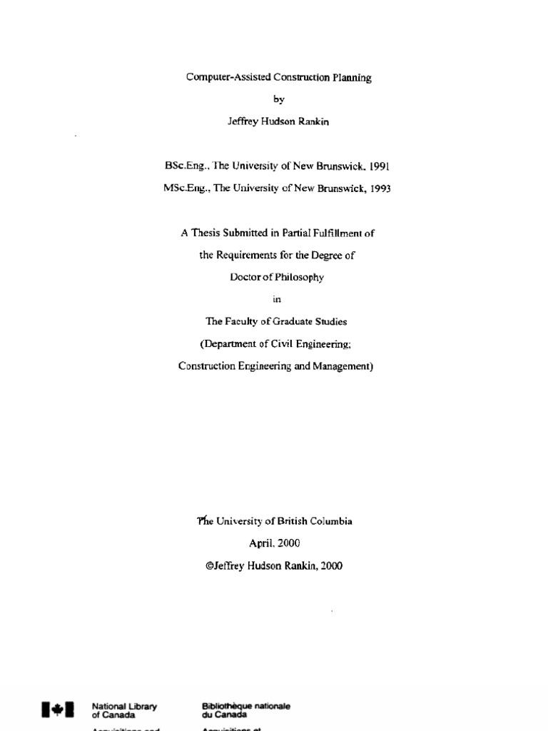 Computer Assisted Construction Plan | PDF | Conceptual Model | Project ...