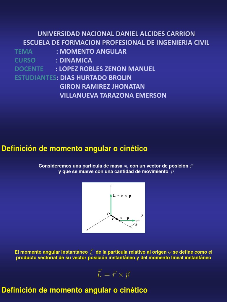 Movimiento Angular | PDF | Momento angular | Rotación