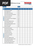 Niteshift Stewarding Check List | PDF | Kitchen | Tools