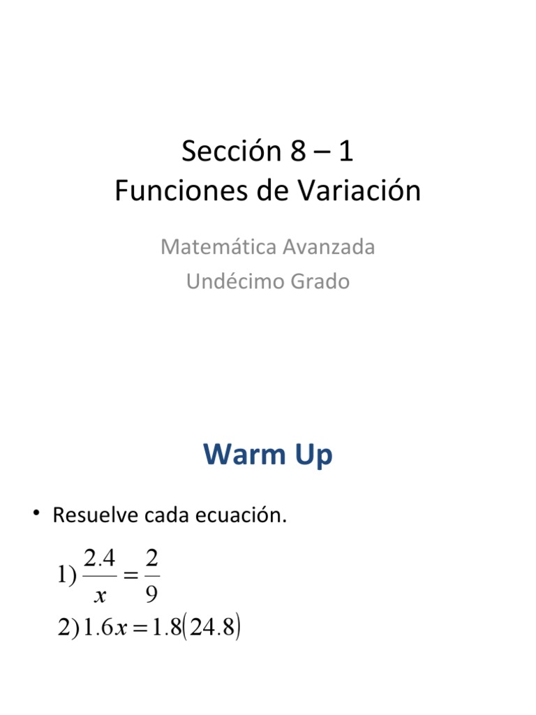 Variacion Directa | PDF | Gases | Función (Matemáticas)