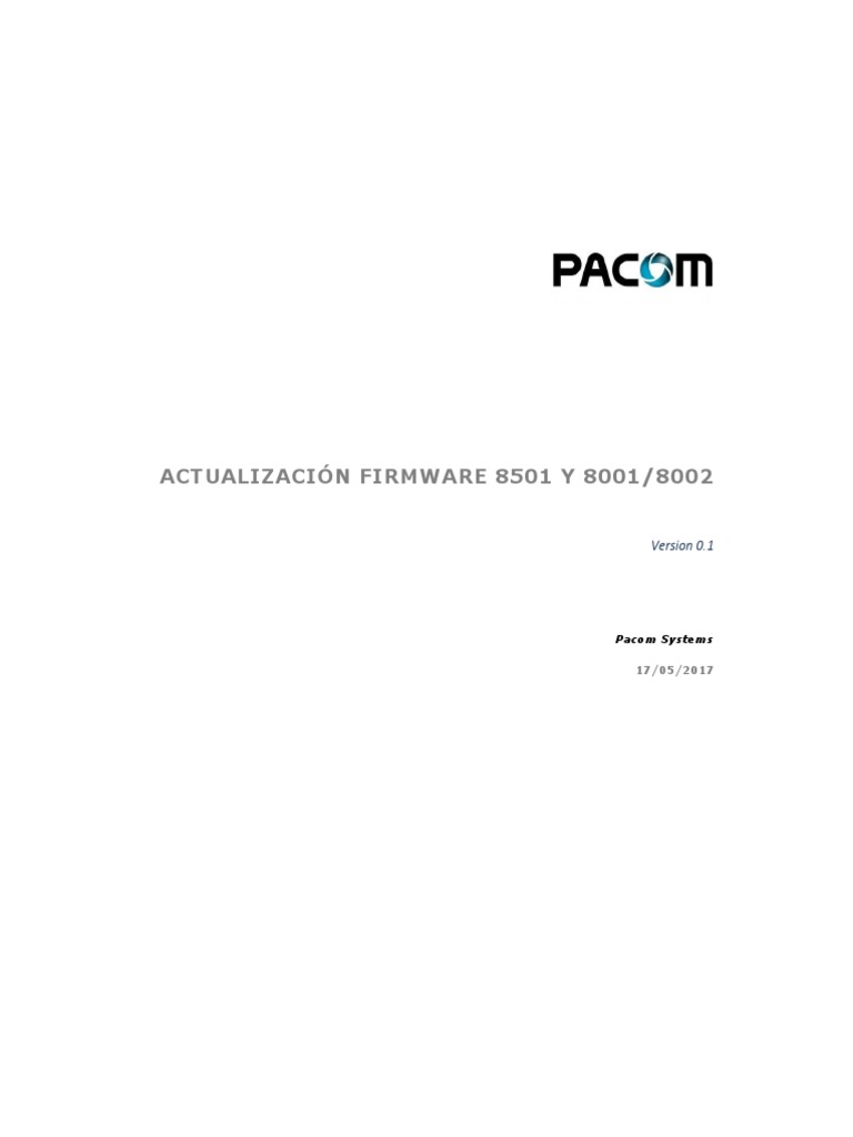 Actualizacion de Firmware Pacom Serie 8000 | PDF | Red mundial ...
