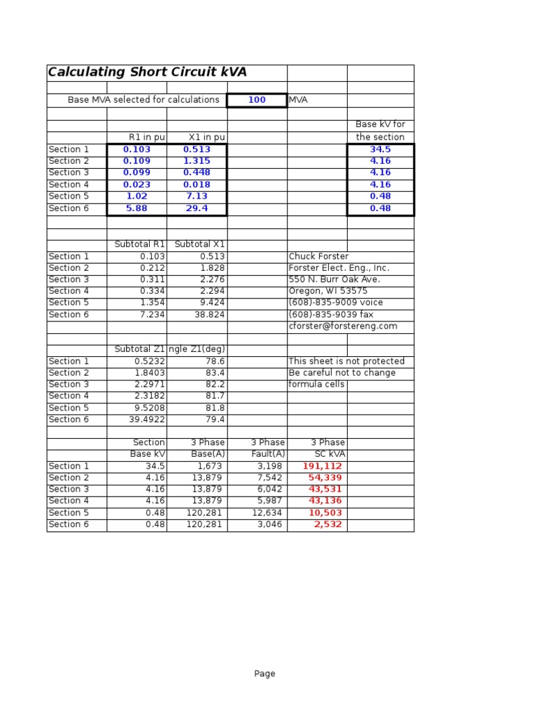 Calculating Short Circuit kVA | PDF