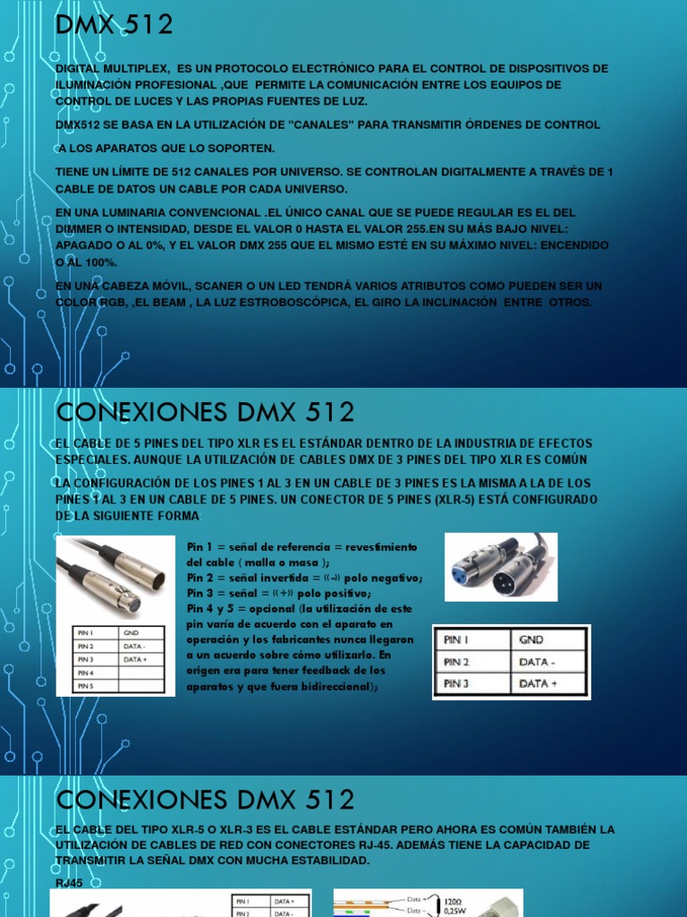 DMX 512 PDF | PDF | Electrónica | Tecnología digital