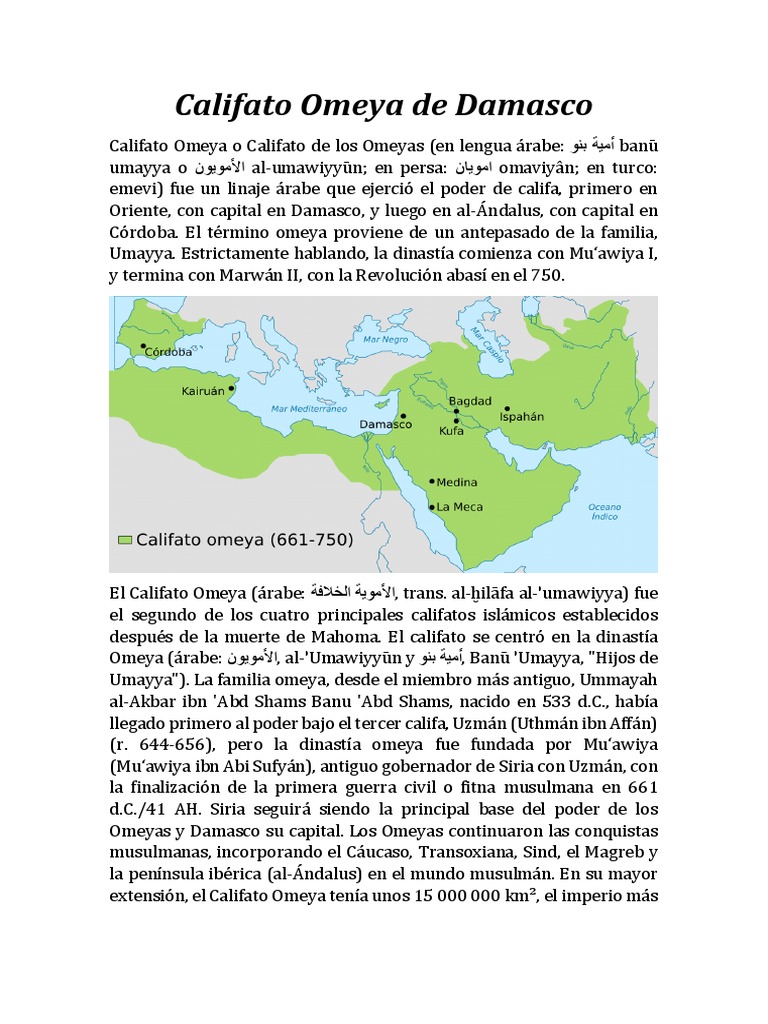 Califato Omeya de Damasco | PDF | Árabes | Oriente Medio